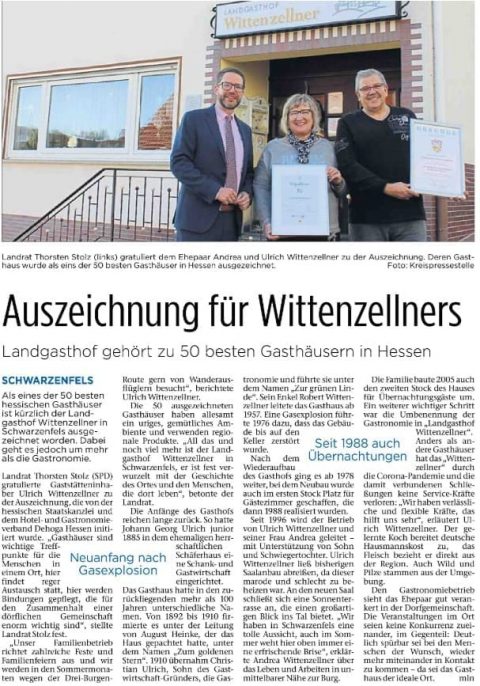 Aktuelles – Landgasthof Wittenzellner